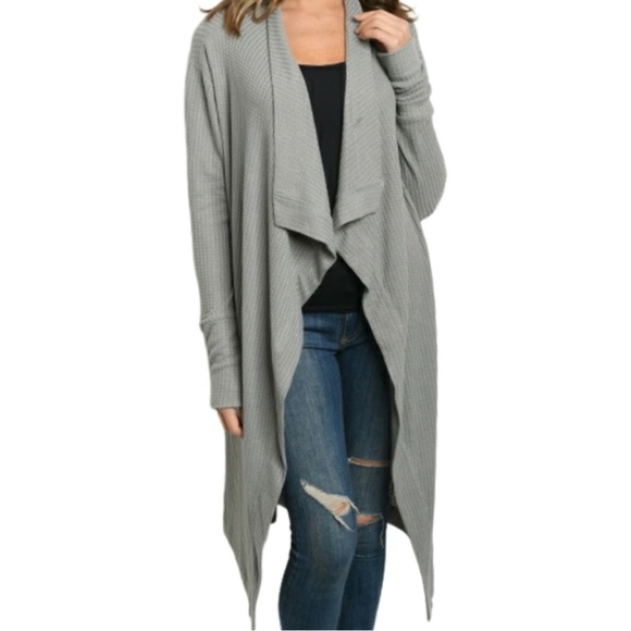 Sweaters | Cardigan Long Gray Womens Size Mediumlarge | Poshmark